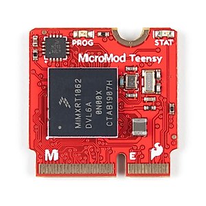 SparkFun MicroMod Teensy Processor ARM Cortex-M7 Processor Clock speeds up to 600MHz 16MB Flash Memory 102k RAM Memory 7X Serial UART Ports 4X I2C Buses 2X SPI CAN-Bus 12x GPIO USB Host and Device