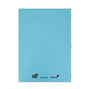 Silvine Tough Shell A4 Exercise Book, 80 Pages 5mm Squares, Blue Laminated Cover [Pack of 50]