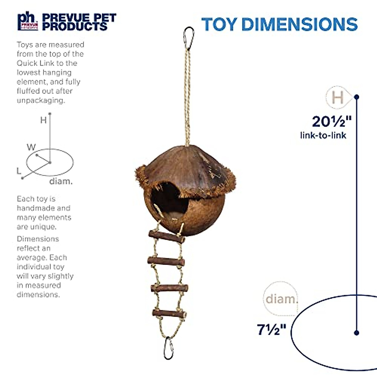 Prevue Pet Products Naturals Island Hideaway Bird &amp; Small Animal Toy 62814