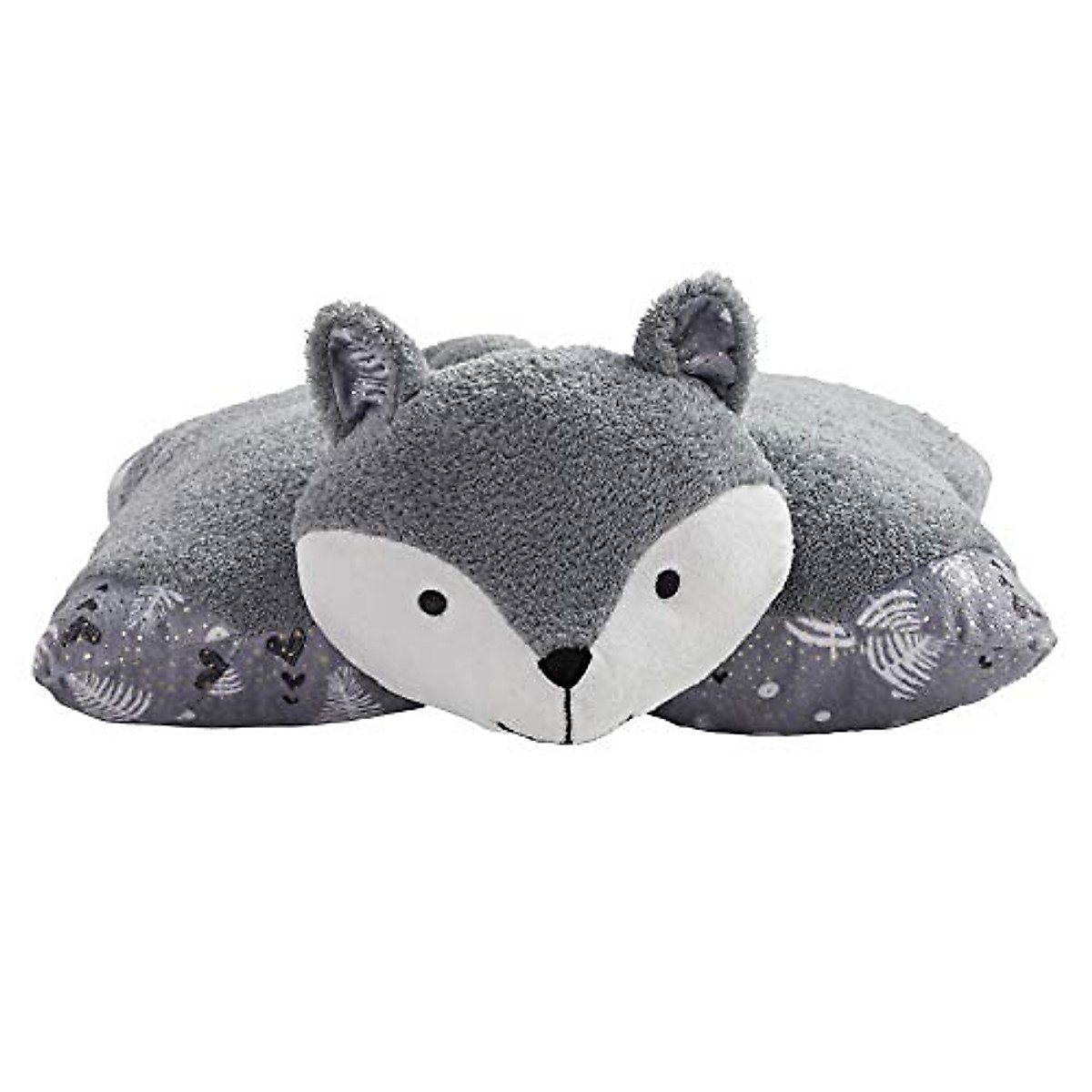 Pillow Pets Naturally Comfy Fox Stuffed Animal Plush Toy, Gray