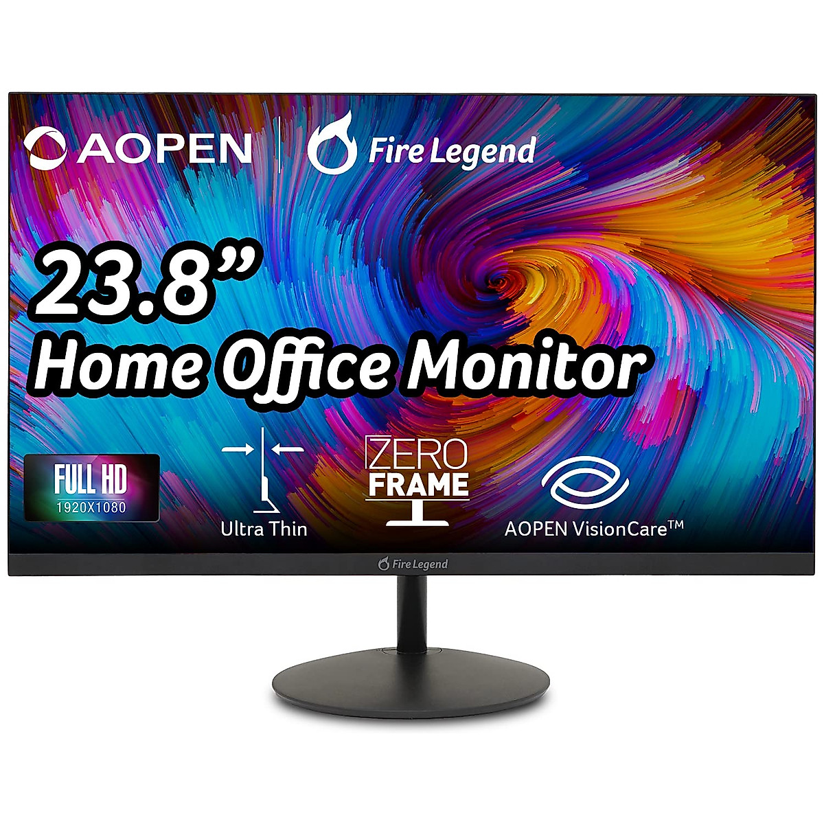 AOPEN 24SA2Y bi 23.8" Full HD (1920 x 1080) VA-Monitor | Ultra-Thin with ZeroFrame | Home or Office | AMD FreeSync | Up to 75Hz | 1ms-TVR | Ports: 1 x HDMI 1.4 & 1 x VGA (HDMI Cable Included)