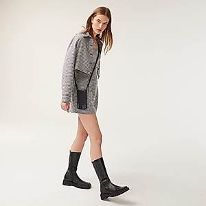 Bandolier Emma Crossbody Phone Case and Expanded Zip Pouch Set - for iPhone 14 Pro Max - Black/Pewter