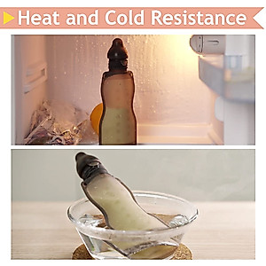 haakaa Baby Bottles Reusable Baby Food Pouches Squeezable Yummy Pouch for Milk/Juices/Purees, 260ml Squeeze & Feed Bag for Breastfeeding, Freezer Safe, Variable Flow Teat, 6M+