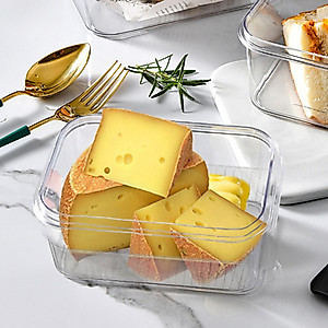 Vellsenne Cheese Container with Airtight Lid and Time Recording - Fridge Cheese Saver