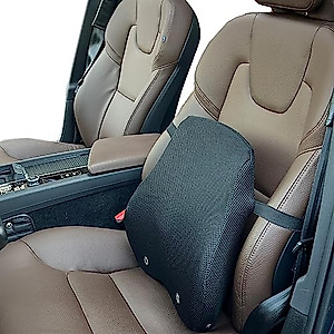 Big Ant Lumbar Support Pillow for Car, Car Back Support for Lower Back Pain with Ergonomic Design, Memory Foam Lumbar Back Support Cushion for Car Seat Home Office Chair Wheelchair, Black