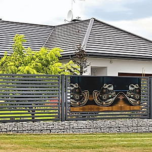 Banners and Signs for Outdoor 35x71 Backdrop for Birthday Party Business Graduation Wedding Event,American West Rodeo Hat