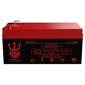 Neptune 12V 3.4AH Replacement Battery for Powersonic RBC35 WP3-12