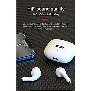 GETIFY Original LP40 Pro TWS Earphones Wireless Bluetooth 5.1 Sport Noise Reduction Headphones Touch Control 250mAH New Version (Black)