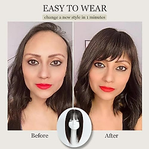 Aimeolyn 16 Inch Large Hair Base toppers for Women,Hair Toppers for women With Bangs 8x8inch,5 Clips Real Human Hair Toppers for thinng Hair