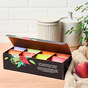 Choice Organic Teas Sipping Box Tea Sampler, Variety Gift Box, 32 Total Tea Bags, 8 Flavors, Caffeinated and Caffeine-Free Teas, Sustainably Sourced Organic and Non-GMO Ingredients