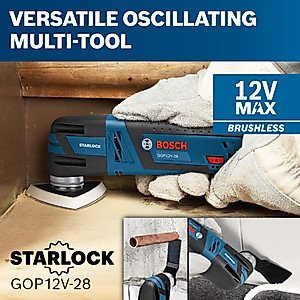 Bosch GXL12V-270B22-RT 12V MAX Brushless Lithium-Ion Cordless Starlock Oscillating Multi-Tool and Chameleon Drill Driver with 5-in-1 Flexiclick System Combo Kit (Renewed)