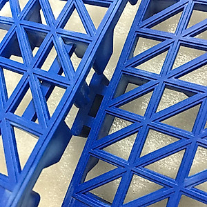 12 Pack Modular Interlocking Cushion 11.5" x 11.5" Mat Floor Tile Mats Drain Pool Patio Balcony Yard Pet Area Washer Pad(Blue)