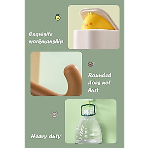 NiceForU Cute Cat Wall Hooks, Wall Mounted Coat Hook Adhesive or Nail for Dual use, Decorate Non Slip Space Saving (Pack of 6)