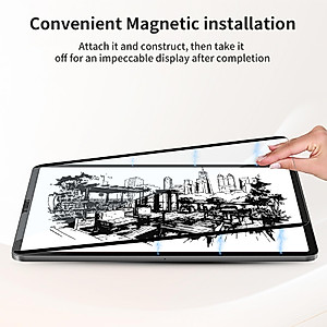 Softamm Paperfeel Magnetic Screen Protector for iPad Pro 12.9 Inch (2022/2021/2020/2018), Matte PET Film for Drawing & Writing Feel Like on Paper(Thin/Responsive/Detachable/Reusable)