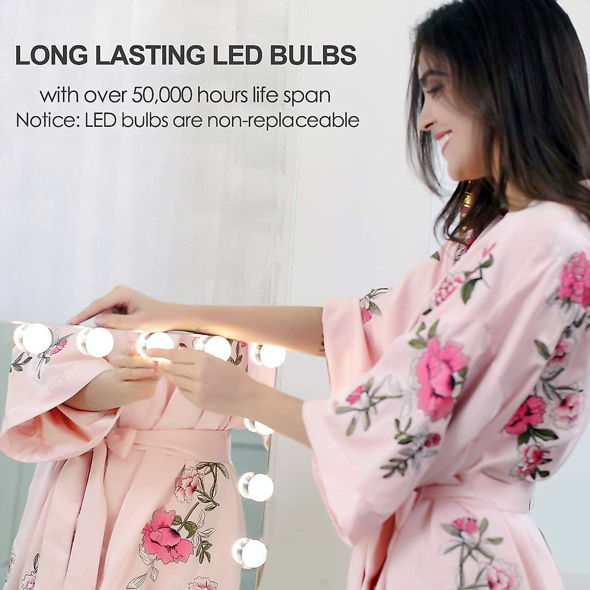 SHOWTIMEZ Vanity Mirror Makeup Mirror with Lights, Hollywood Vanity Makeup Mirror with LED Lights for Dressing Room & Bedroom, W22.8xH17.5in.