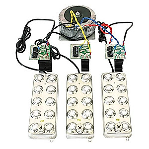 TOPCHANCES 13.5 kg/h 3Pcs 10 Head Ultrasonic Mist Maker Fogger Air Humidifier w/ 1050W Transformer Accessories Fountain Pond Atomizer for Greenhouse Hydroponics Garden/Lawn/Pond 220V