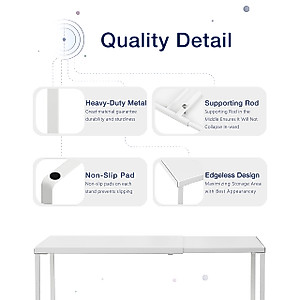 Nxconsu Cabinet Shelf Expandable Organizer Riser Rack for Kitchen Pantry Cupboard Under Sink Countertop Home Organization Extra Storage Space Saver Heavy Duty Metal Edgeless Design White Large