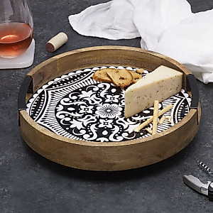 Gourmet Basics by Mikasa Kensington Lazy Susan Serve Tray, 12 Inch, Multicolored