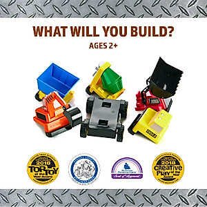 Magnetic Build-A-Truck Construction Magnetic Toy Play Set, 5 Pieces