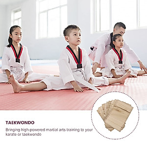 10pcs Taekwondo Breaking Board Rebreakable Kick Boards Performing Wooden Taekwondo Punching Boards Training Accessory for Kids Adult (0.3cm)