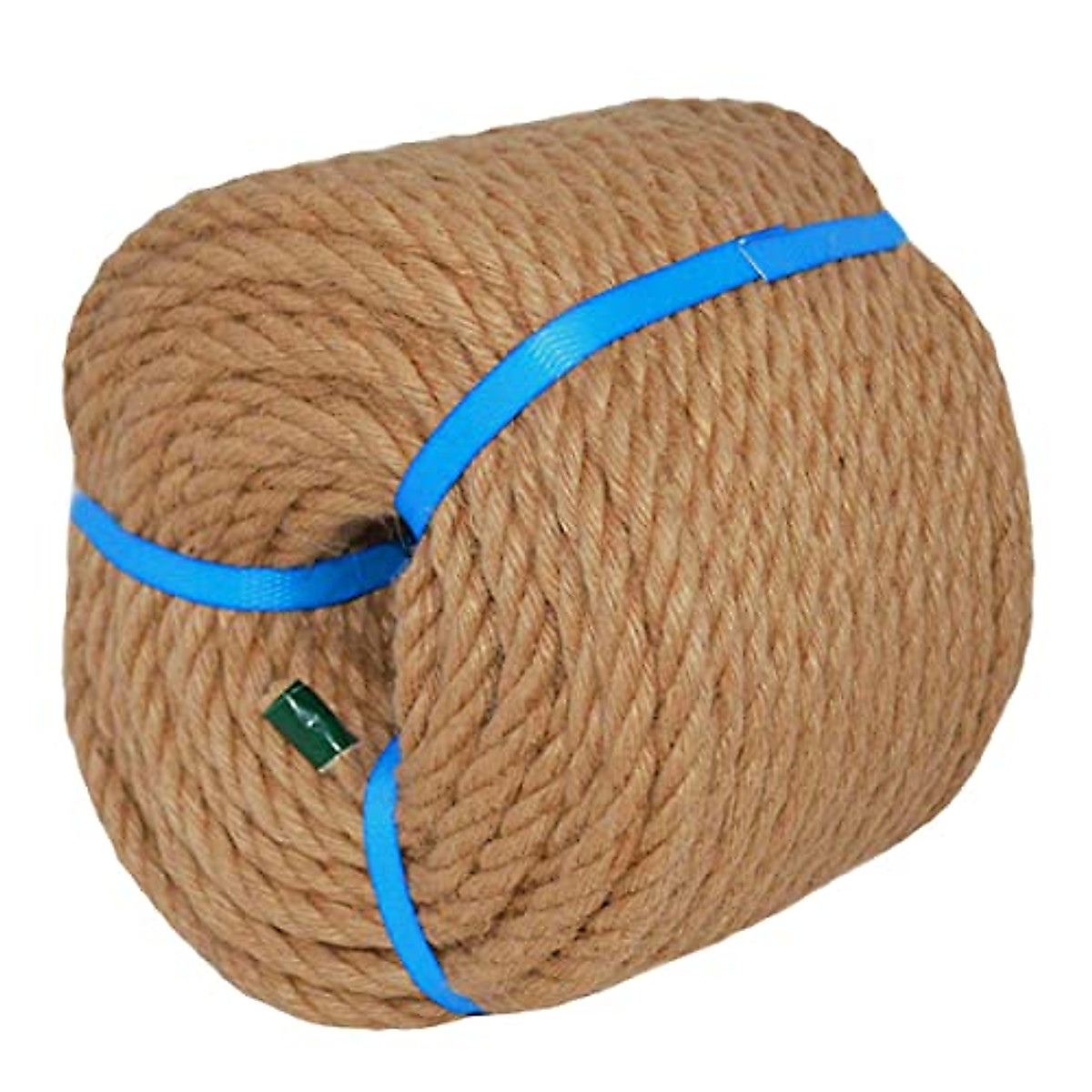 Natural Jute Rope Hemp Rope (3/8 in x 100 ft) Strong Jute Twine for Crafts Cat Scratch Post Hammock Decorating