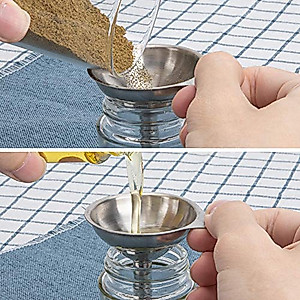 Funnel, 3pcs Small Funnels for Filling Bottles, Kitchen Funnels for Filling Bottles, Food Grade Metal Funnels for Kitchen Use, Stainless Steel Funnel for Essential Oil Spices Liquid