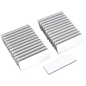 ExcelMark Blank Name Tag/Badge with Pin - White - 1" x 3" (25 Pack)