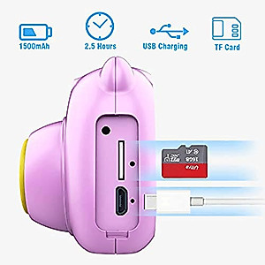 LKYBOA Child Camera - Children Digital Cameras 2 Inch HD Toddler Video Recorder Shockproof Selfie Kid Action Camera Birthday Toy Blue (Color : Pink)