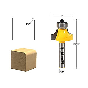 YONICO 13162q 1/4-Inch Radius Round Over Edge Forming Router Bit 1/4-Inch Shank