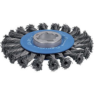 Bosch X-LOCK 2608620731 Wire Brush, 4.5 inches (115 mm) Diameter, Beveled Shape, Iron 0.02 inches (0.5 mm) Twist, 1 Piece