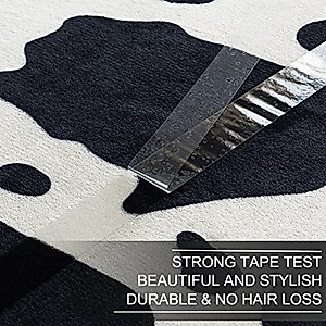 Fleece Cow Print Blanket - Premium Lightweight Anti-Static Bed Cow Throws Soft Cozy Warm Blankets Plush Gift Bedroom Decor 90" x 90"(Black Cow Queen)