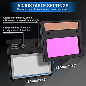 Welding Helmet Auto Darkening: DEKORPO Auto Darkening Welding Welder Helmet Mask Hood Helmets (Blue Eagle)