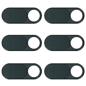 Webcam Cover Slide, Ultra Thin Round Hole Laptop Camera Cover Slide Blocker for Computer MacBook Pro iMac PC Tablet Notebook Surface Pro Echo Show Camera, Ultra Thin Privacy Protector（6 pack）