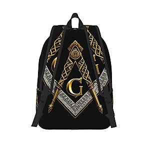 FYCFSLMY Master Mason Masonic Backpack with Adjustable Straps, Suitable for Travel Picnics Activities