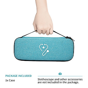 YINKE Stethoscope Case for 3M Littmann Classic III/Cardiology IV/Lightweight II S.E. & MDF Acoustica Stethoscope, Hard Organizer Storage Bag for Nurses and Doctors Accessory (Blue)