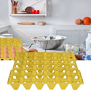 Yosoo 5PCS Egg Flats, Plastic Chicken Egg Cartons Stackable Reusable Egg Crates Holder Trays for Storage Transportation Each Holds 30 Eggs(#3)