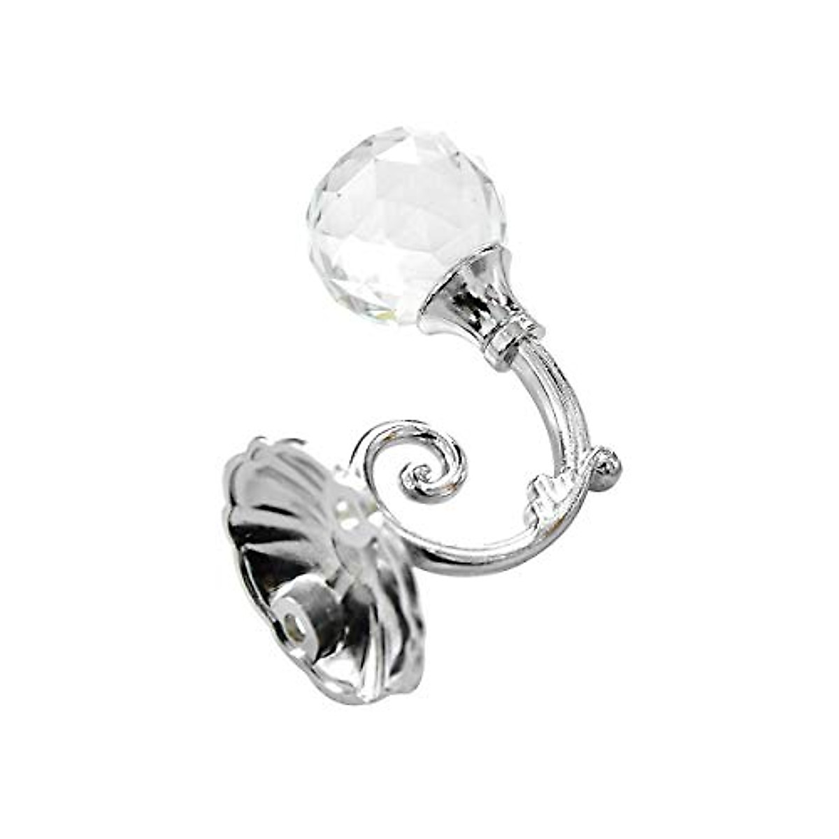 VOSAREA Pack of 2 Vintage Crystal Rose Pattern Wall Curtain Hook Coat Hat Handbags Towel Single Hook Wall Mount Hanger