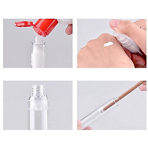 ericotry 12Pcs Empty Clear Portable Refillable Plastic Airless Vacuum Pump Bottles Travel Make-up Container Cream Lotion Sample Packing Toiletries Liquid Storage Container Vial Jars(5ml/0.17oz)