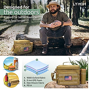 Lunch Box For Men Or Large Lunch Bag For Women - Durable Cooler Lunch Box With Thick Insulation; Can Be Mens Lunchbox For Work, Tactical Lunch Box or Insulated Lunch Bags for Women