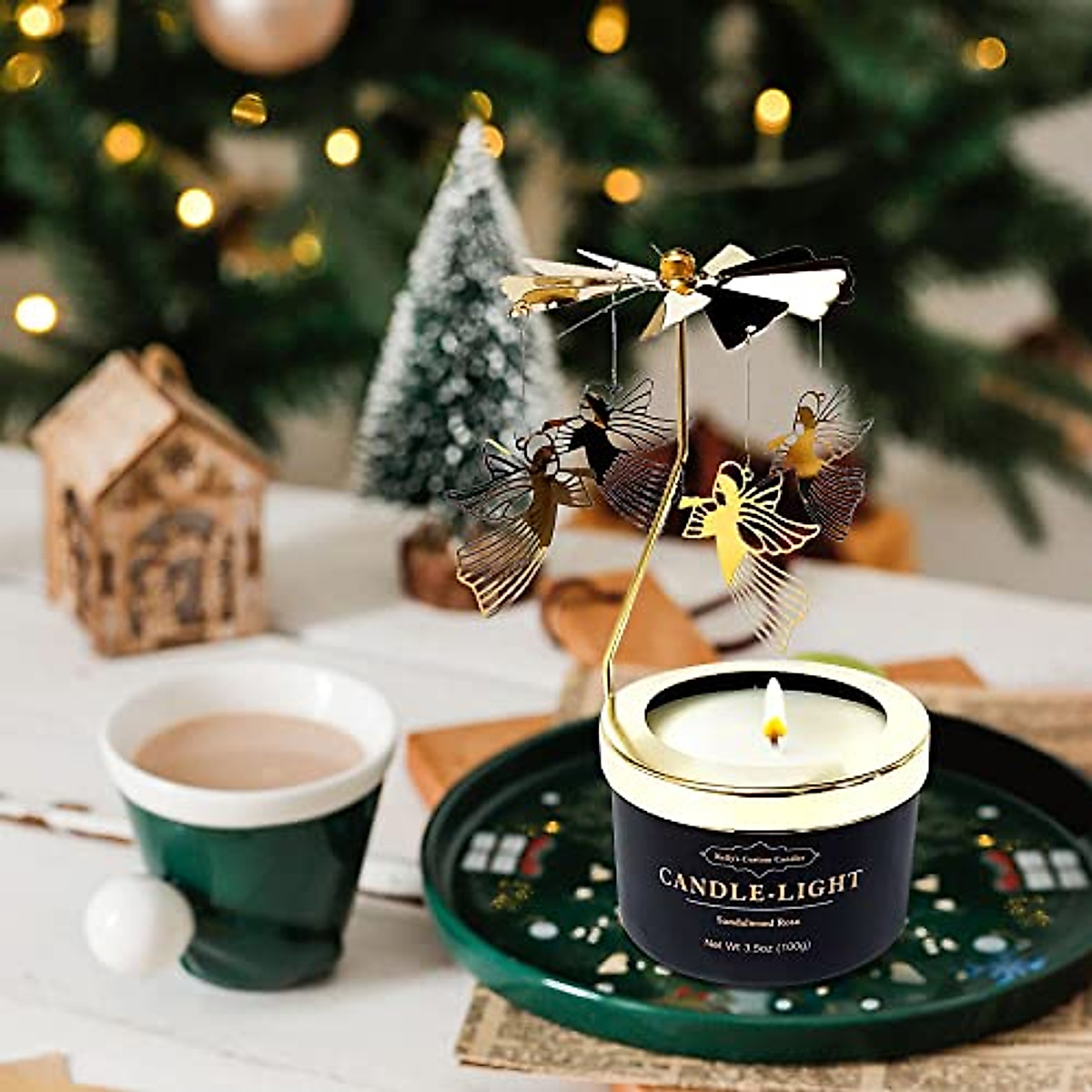 Gifts for Women,Funny Gifts for Her,Birthday Gifts for Women,Unique Candle Gifts for Colleagues,Mom and Wife,Birthday,Valentines Day Gifts for Her,Rotating Scented Candles(Angel).