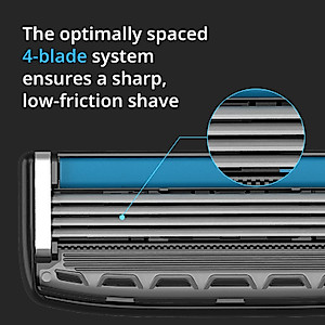 Dorco Pace 4 Pro - Four Blade Razor Shaving System - 2 Replacement Handles (Handles Only)