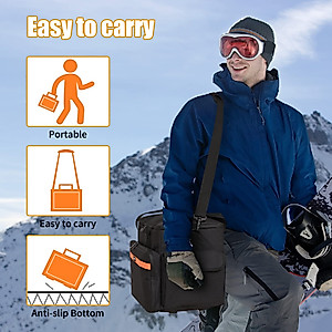 Carrying Case Compatible with Jackery Explorer 240/300/160/GOLABS R300/Anker 521 Portable Power Station,Waterproof Travel Storage Bag with Multiple Pockets for Charging Cable and Accessories(Bag Only)