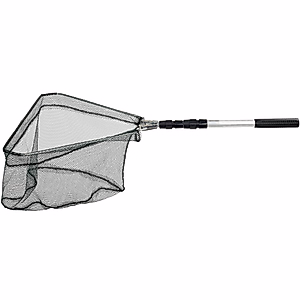 RESTCLOUD Fishing Landing Net with Telescoping Pole Fishing Net Freshwater Fishing Net for Pond, Handle Full Extended to 50 Inches