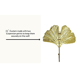 Dorm Queen Gold Decorative Wall Hooks – Set of 3 | Gold Hooks for Hanging Keys, Hats and Jewelry | Gold Wall Hooks | Wall Hooks Decorative | Decorative Hooks | Hat Hooks for Wall | Brass Hooks
