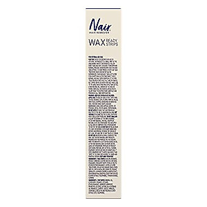 Nair Hair Remover Wax Ready- Strips for Legs & Body, 40 CT Set of 3