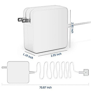 Mac Book Air Charger, Replacement AC 45W T-tip Power Adapter Laptop Charger for Mac Book Air 11-inch and 13-inch