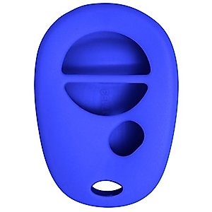 Keyless2Go Replacement for New Silicone Cover Protective Case for 3 Button Remote Key Fobs with FCC GQ43VT20T - Blue