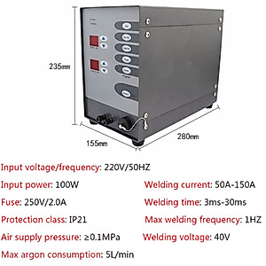 HUMNZR Permanent Jewelry Welder kit Spot Welding Machine100w Pulse Argon Arc Welding Machine for DIY Jewelry Repair Gold and Hardware Workpiece Welding Spot Welder Jewelry Welder Miller Welding,220V