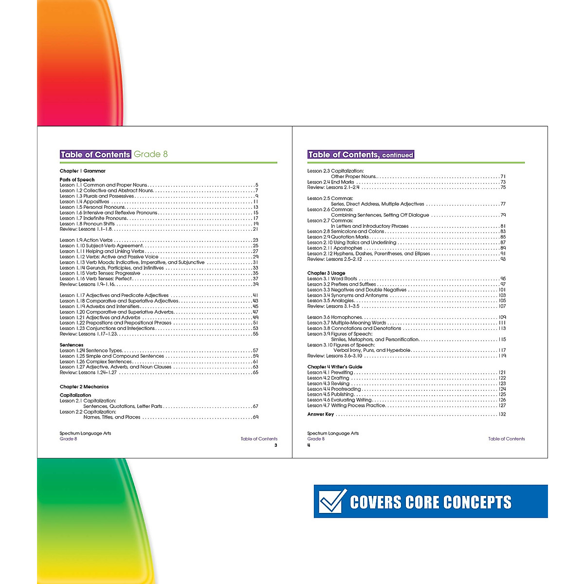 Spectrum Language Arts, Grade 8