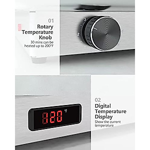 NOIFUM Half-Size Food Warmers for Parties, 2 x 4.5QT Food Warmer with Adjustable Heat, Stainless Steel Slotted Lids, Perfect for Parties, Holidays and Entertaining